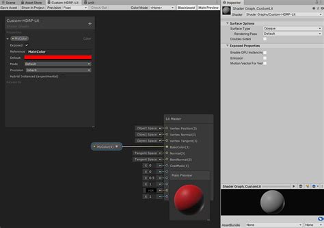 Hdrp Shader Graph Exposed Properties Not Showing Up On Material Unity Engine Unity Discussions