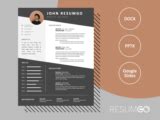 LANDRY Diagonal Resume Template ResumGO
