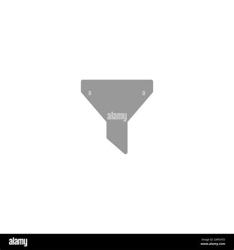 grey data filter silhouette flat data funnel icon isolated on white