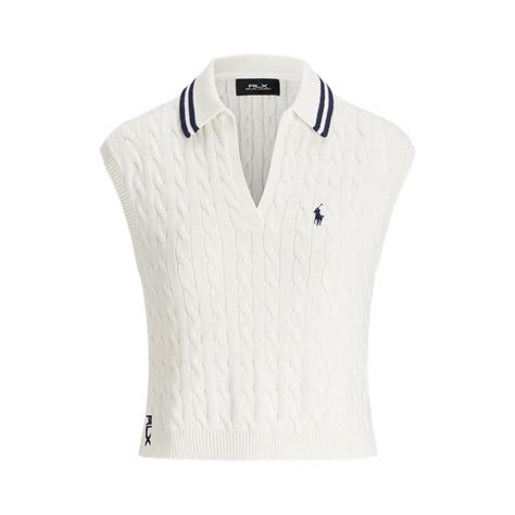 Cable Knit Sleeveless Polo Shirt For Women Ralph Lauren® Sa