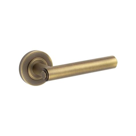 Frelan Richmond Door Handles Plain Rose Antique Brass Sku