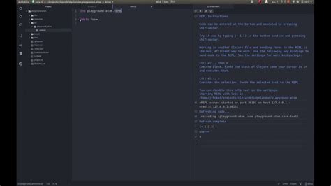 Atom Proto Repl Basics For Clojure Development Youtube