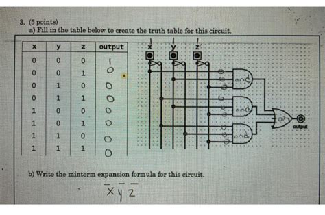 Solved What Would Be The Correct Truth Table Values And