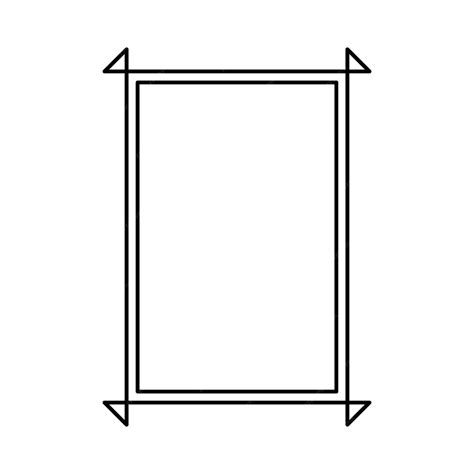 Premium Vector Rectangle Frame Shape Icon Vertical Decorative Vintage Border Doodle Element