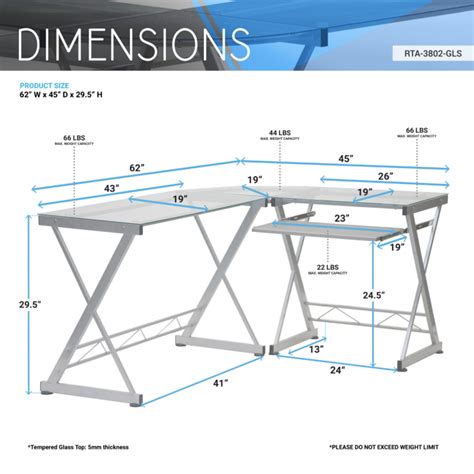 L Shaped Tempered Glass Top Computer Desk With Pull Out Keyboard Panel