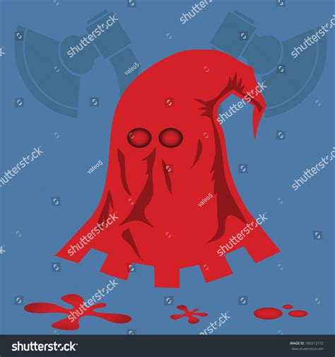 Colorful Illustration Red Executioner Mask Your Stock Illustration