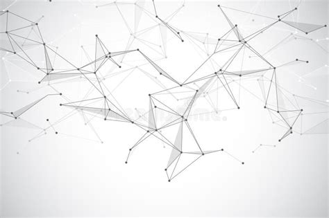 Abstract Tech Network Connection Dots Digital Technology And Big Data