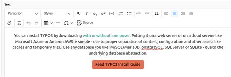 How To Add Custom Html Code Into Typo3 Ckeditor Stack Overflow