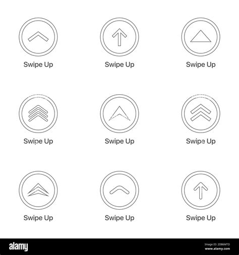 Outline Swipe Up Icons Stock Vector Image And Art Alamy