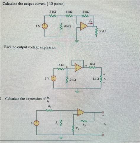 solved calculate the output current [ 10 points] find the