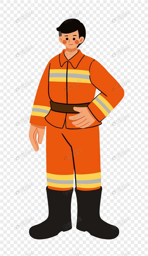 노동절 소방관 플랫 스타일 캐릭터 소재 Png 일러스트 무료 다운로드 Lovepik