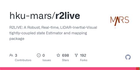 Github Hku Mars R2live R2live A Robust Real Time Lidar Inertial Visual Tightly Coupled