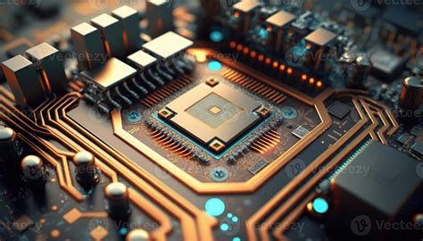 Ai Circuit Board Technology Background Central Computer Processors Cpu Concept Motherboard