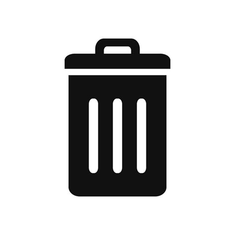 Trash Can Icon Garbage Bin With Lid Vector Delete Symbol Illustration 4581271 Vector Art At