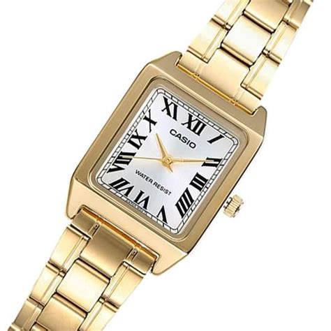Casio Rectangular Womens Gold Watch Ltp V007g 9b Ltpv007g 9b