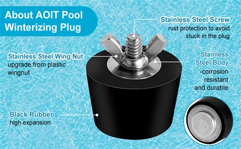 Pool Winterizing Plug For Swimming Pool Holes 2 Pack 085