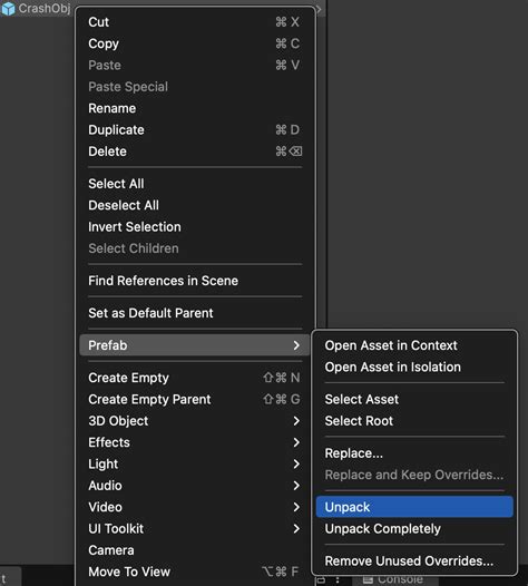 how to unpack a prefab in unity 6 unity engine unity discussions
