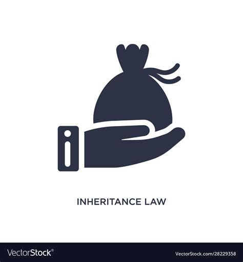 Inheritance Law Icon On White Background Simple Vector Image