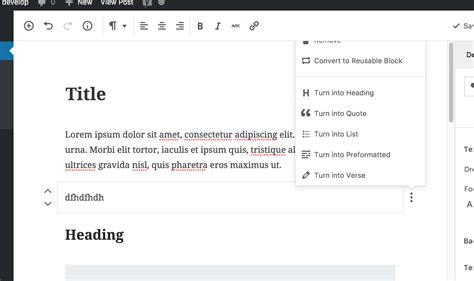 Block Ellipsis Menu Opens Below The Toolbar · Issue 4519 · Wordpressgutenberg · Github
