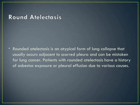 Lung Atelectasis Presentation Powerpoint Ppt