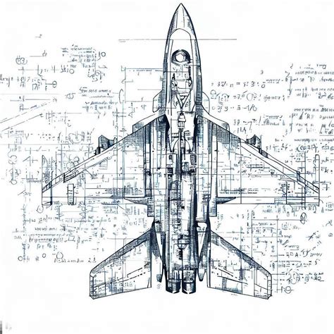 Fighter Jet Blueprint Art Print Aviation Wall Art Digital Download