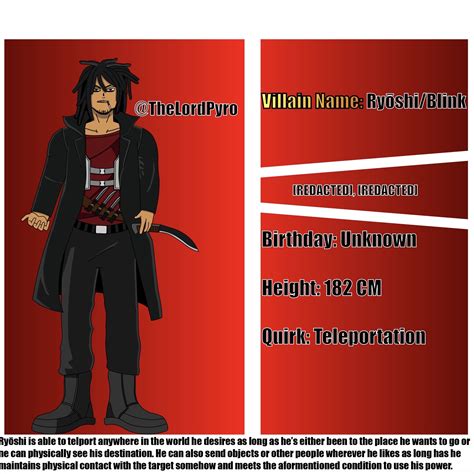 Mha Oc Ryoshiblink By Thelordpyro On Deviantart