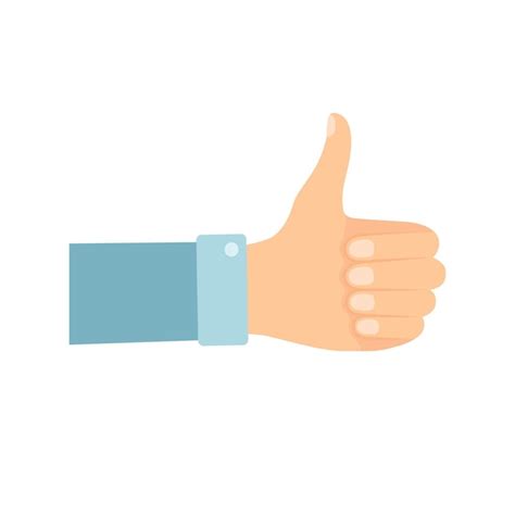 엄지 손가락 최대와 평면 배경 무료 벡터