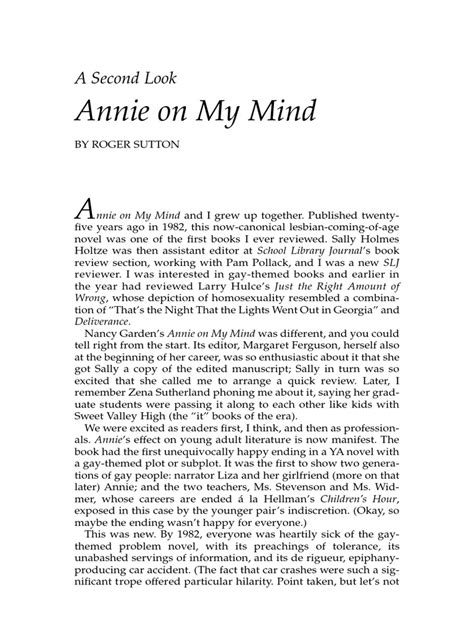 Moam Info Annie On My Mind 59cec98a1723dd81fff0dd9a Pdf