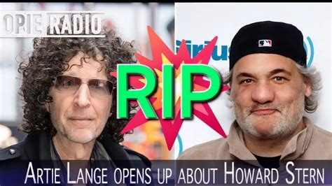 Artie Lange Rip Howard Stern Show Youtube