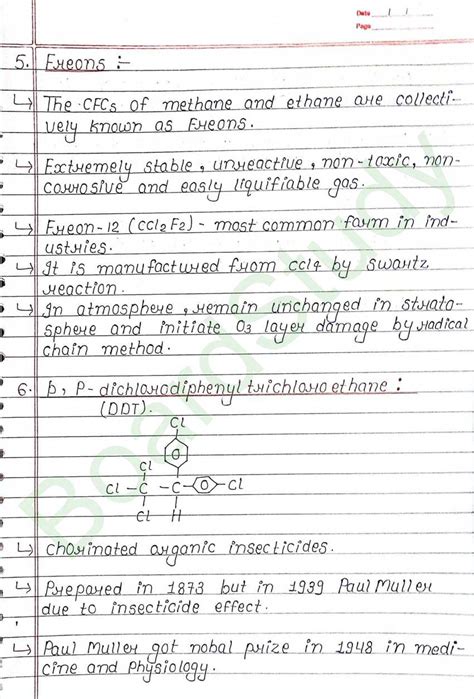 Class 12 Chemistry Haloalkanes And Haloarenes Notes Handwritten Notes