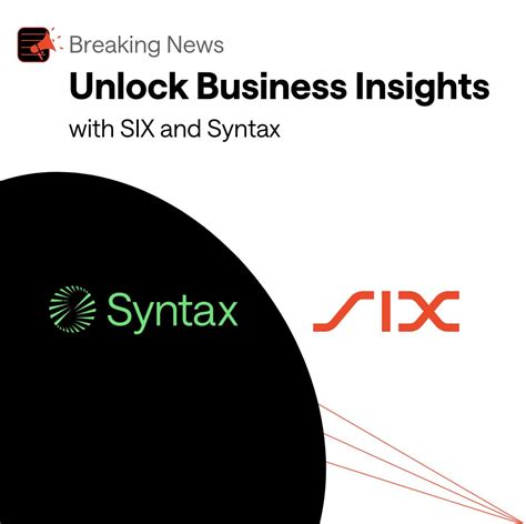 Syntax Data On Linkedin 🤝 Syntax Data Has Partnered With Six Financial Information A Swiss Based