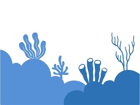 Premium Vector Undersea Ecosystem Line Art Background