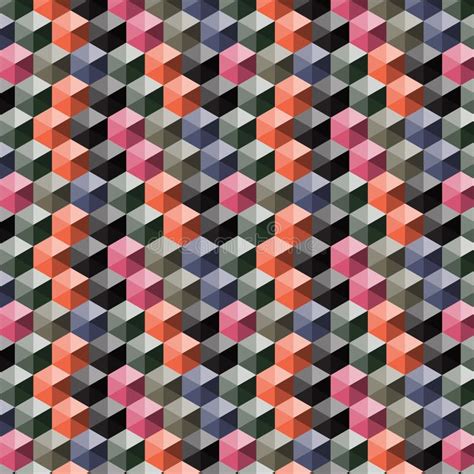 Isometric 3d Hexagon Seamless Pattern Background Stock Vector Illustration Of Print Isometric