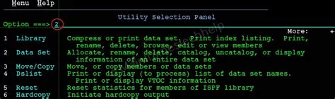 Ispf Dataset Utility Panel Option 3 2