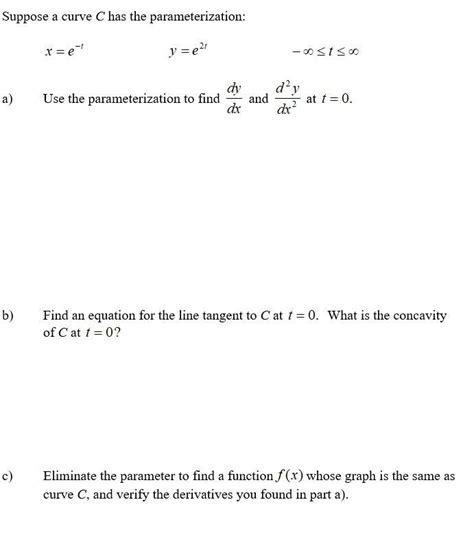solved consider the parameterization for the cycloid given