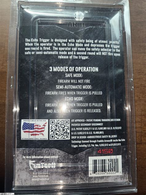 For Sale Fostech Echo Ar 2 Binary Trigger 4150 Near Mesa Phoenix Az 15588256