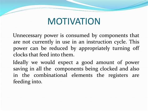 PPT PROCESSOR POWER SAVING CLOCK GATING PowerPoint Presentation Free Download ID 3741296