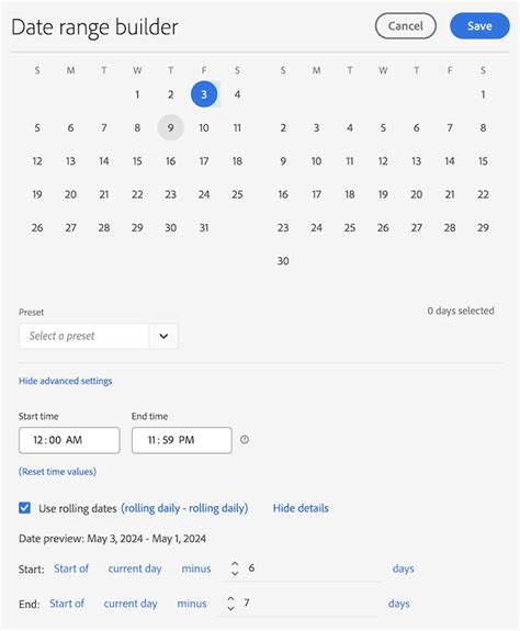 Create Custom Date Ranges Adobe Analytics