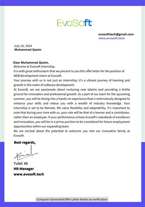 Muhammad Qasim On Linkedin Evosofttech Internship Excited Techindustry