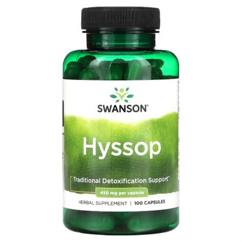 Swanson Hyssop 450 Mg 100 Capsules 100 Count Qfc