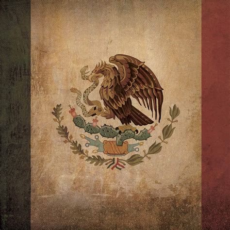 Mexico Flag Art By City Prints The Map Shop