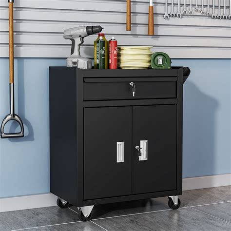 Lockable Rolling Tool Storage Cabinet Living And Home
