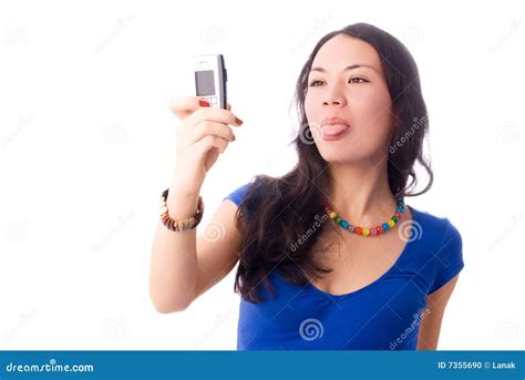 Bella Ragazza Gli Che Cattura Una Maschera Fotografia Stock Immagine