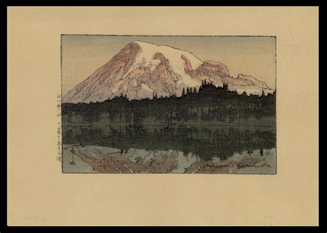 Reflection Lake On Mount Rainier Hiroshi Yoshida Shin Hanga