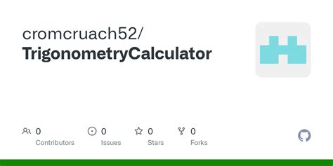Github Cromcruach52trigonometrycalculator