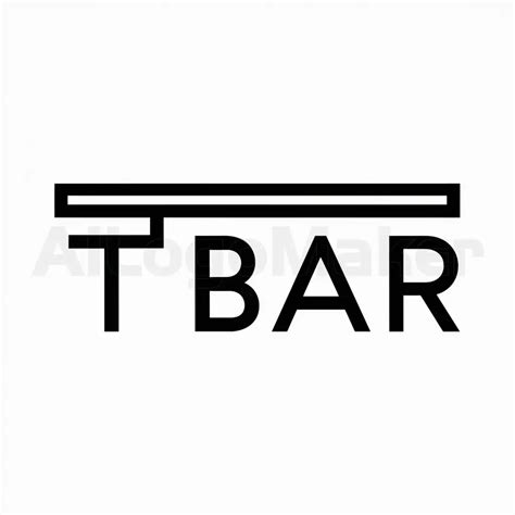 Logo Design For T Bar Modern Clean Text With T Bar Symbol On Clear Background Ai Logo Maker