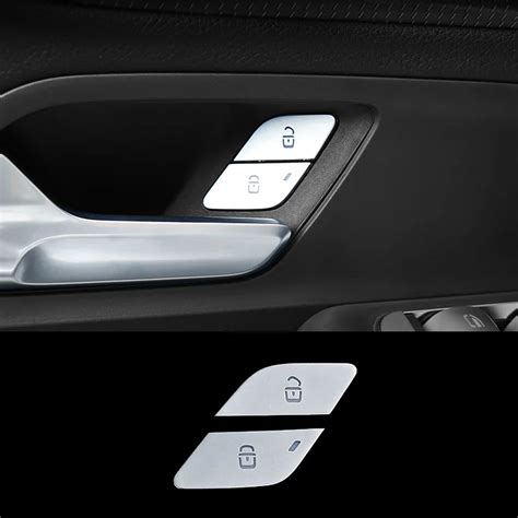 자동차 도어 잠금 해제 스위치 버튼 스팽글 장식 스티커 트림 메르세데스 벤츠 Gls Glb X247 Gle W167 A B