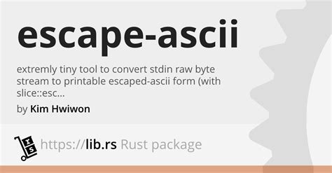 Escape Ascii — Command Line Utility In Rust Lib Rs