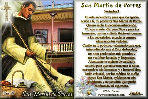 Imágenes De Cecill Estampita Y Oración A San Martín De Porres