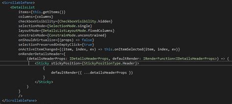 scrollablepane with detailslist cannot scroll fixed header with list content · issue 5116